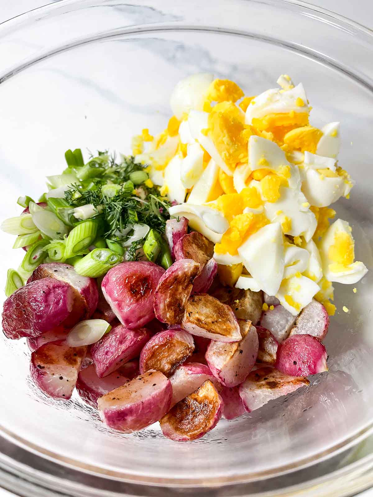 Creamy Radish "Potato" Salad with Dill - Midwestern HomeLife