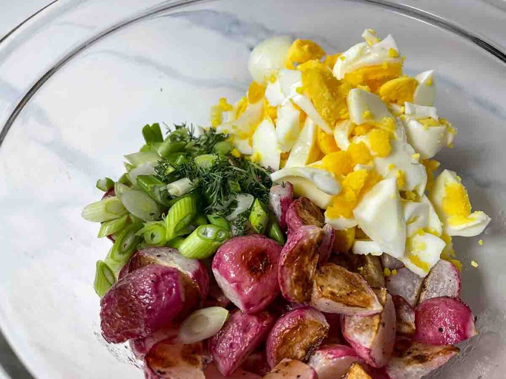 Roasted Radish "Potato" Salad - Midwestern HomeLife