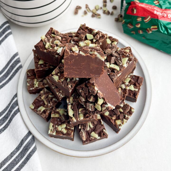 EASY Chocolate Mint Fudge Recipe (3 Ingredients!) - Midwestern HomeLife