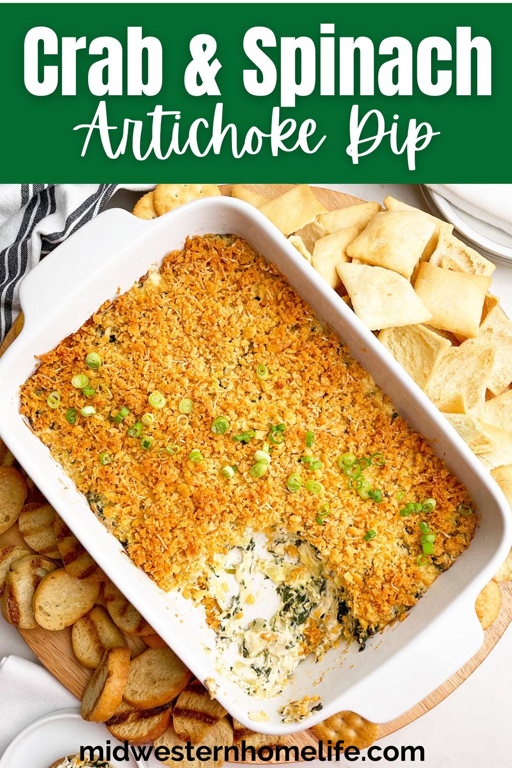 Crab Spinach Artichoke Dip - Midwestern HomeLife