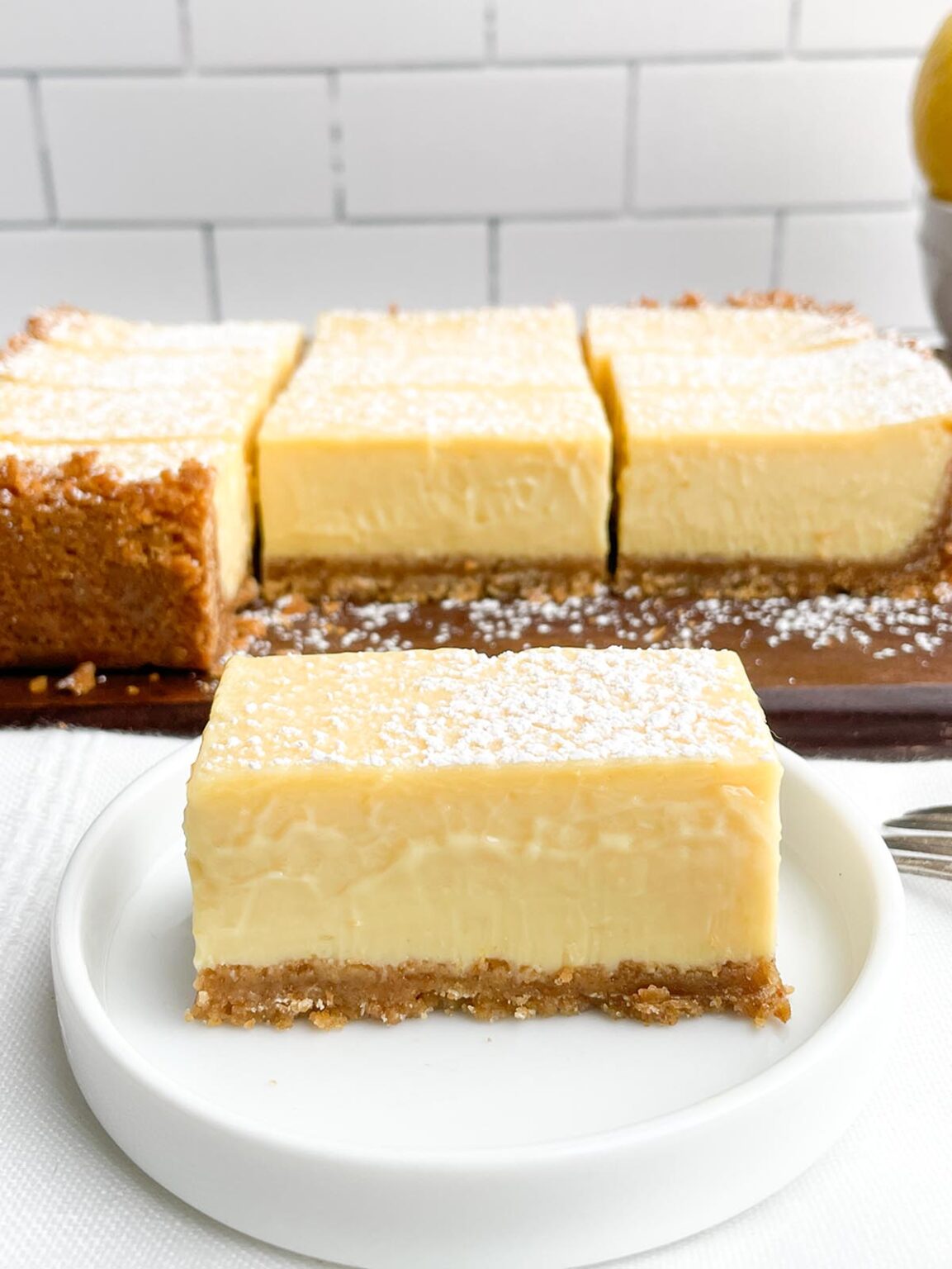Easy Lemon Bars with Graham Cracker Crust - Midwestern HomeLife