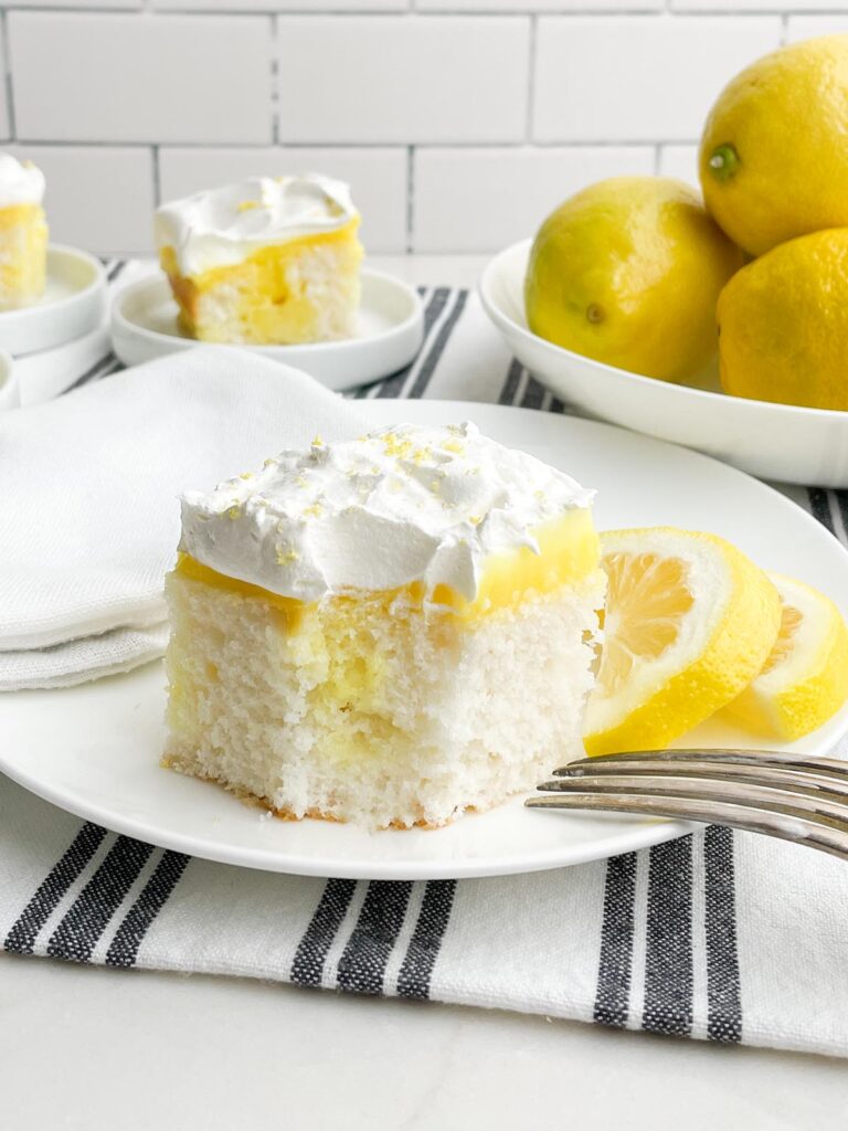 Lemon Poke Cake - Midwestern HomeLife