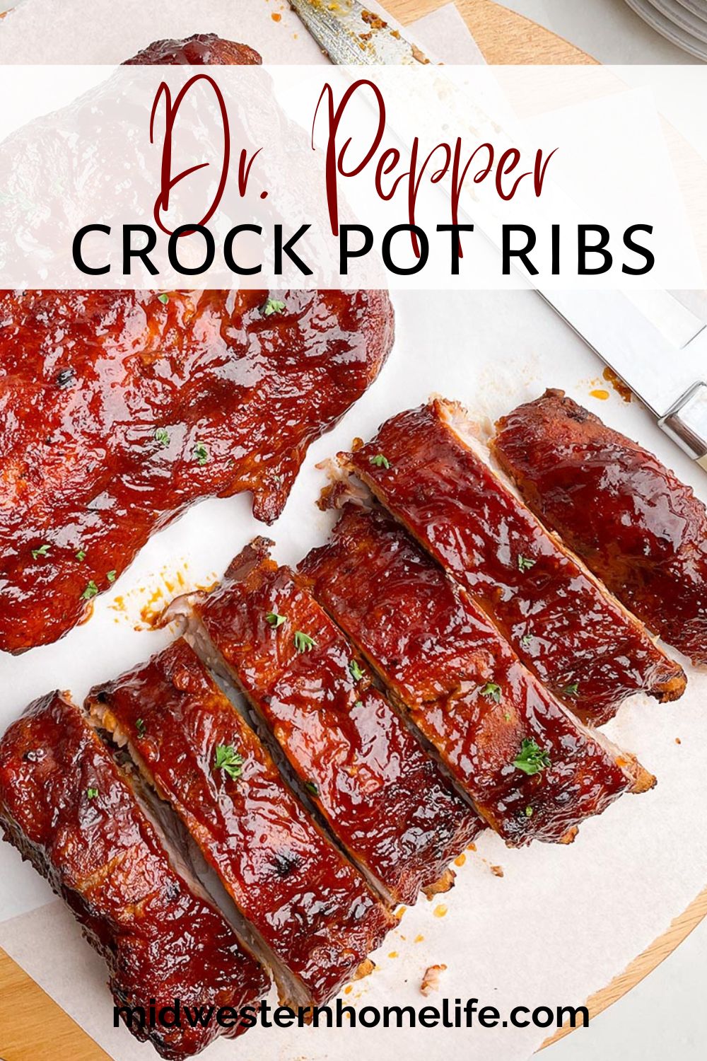Dr. Pepper Crock Pot Ribs - Midwestern HomeLife