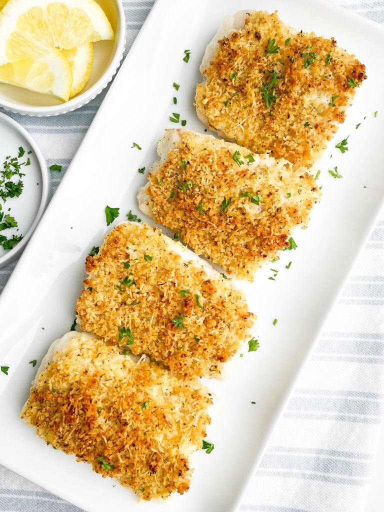 Parmesan Panko Crusted Cod - Midwestern HomeLife