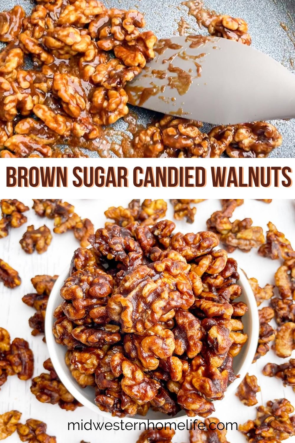 Brown Sugar Candied Walnuts - Midwestern HomeLife