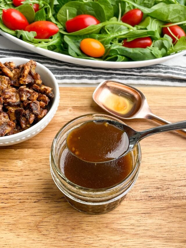 Easy Maple Balsamic Dressing - Midwestern HomeLife