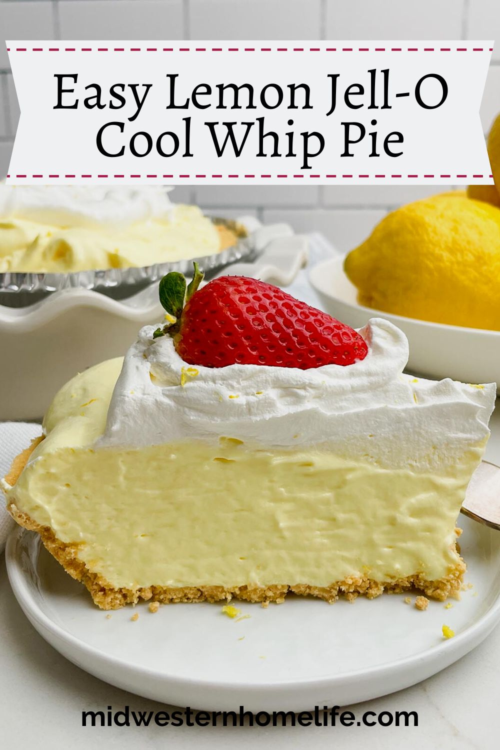 Easy Jello Pie (No Bake) - Midwestern HomeLife
