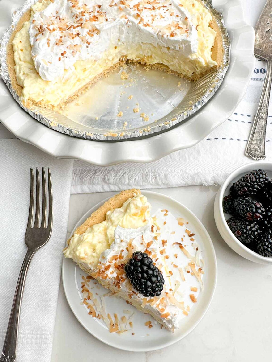 No Bake Pineapple Cream Cheese Pie - Midwestern HomeLife