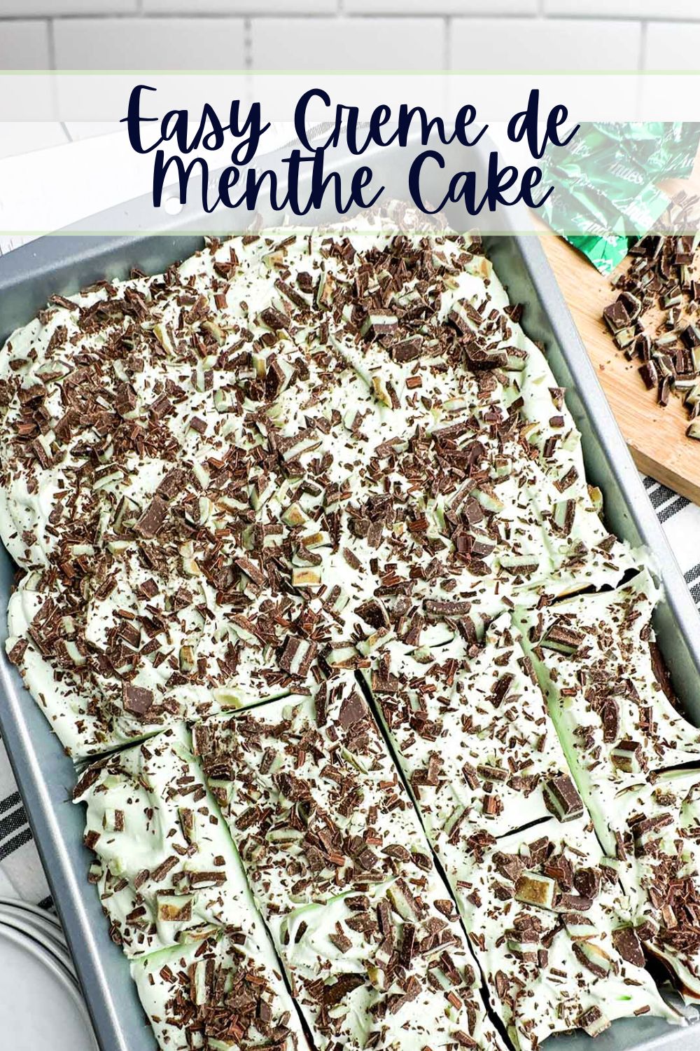 Creme de Menthe Cake (Grasshopper Cake) - Midwestern HomeLife