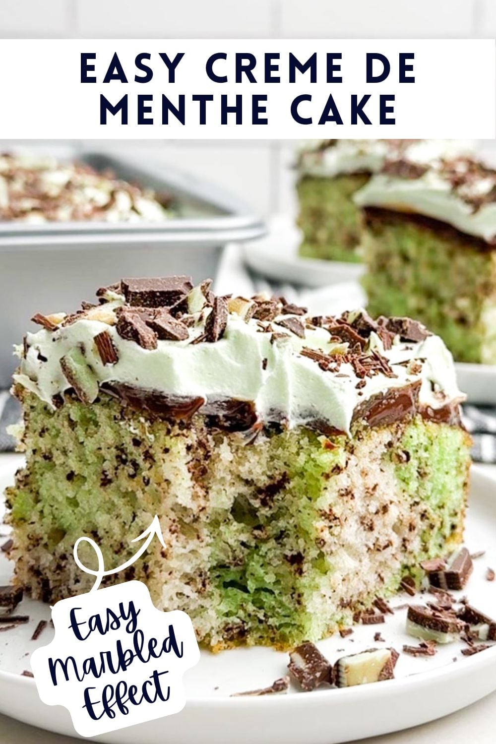 Creme de Menthe Cake (Grasshopper Cake) - Midwestern HomeLife