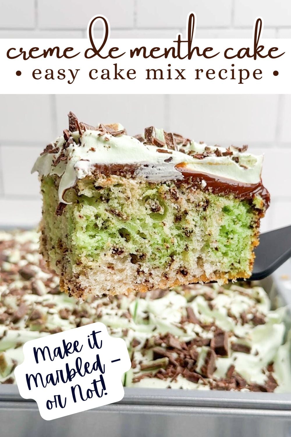 Creme de Menthe Cake (Grasshopper Cake) - Midwestern HomeLife
