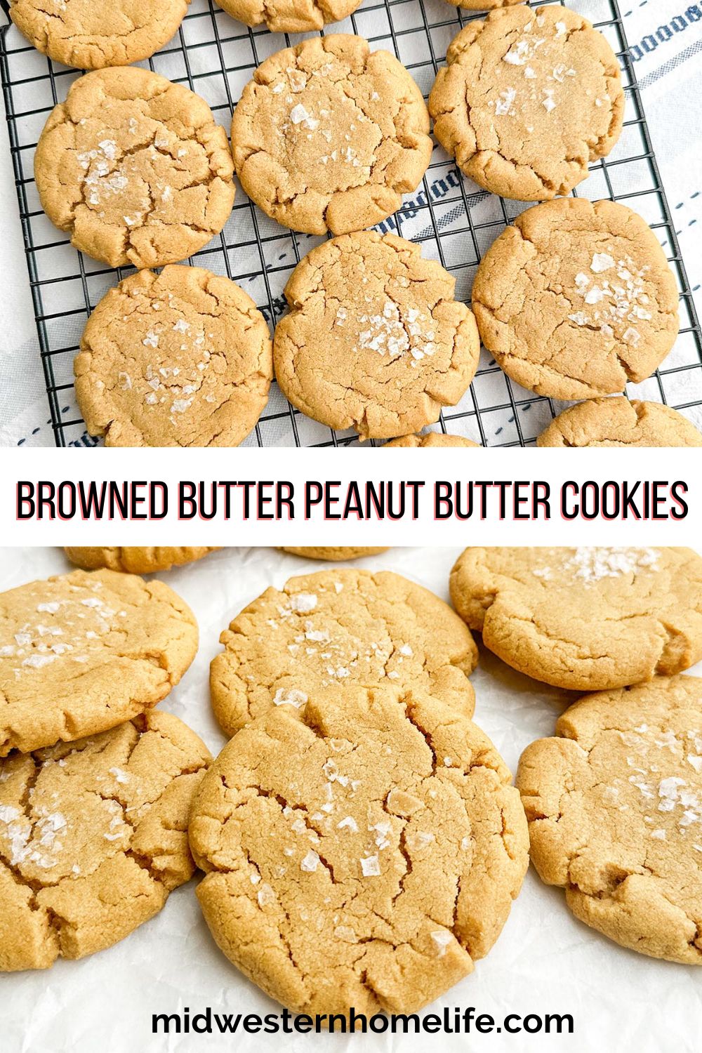 Easy Browned Butter Peanut Butter Cookies - Midwestern HomeLife