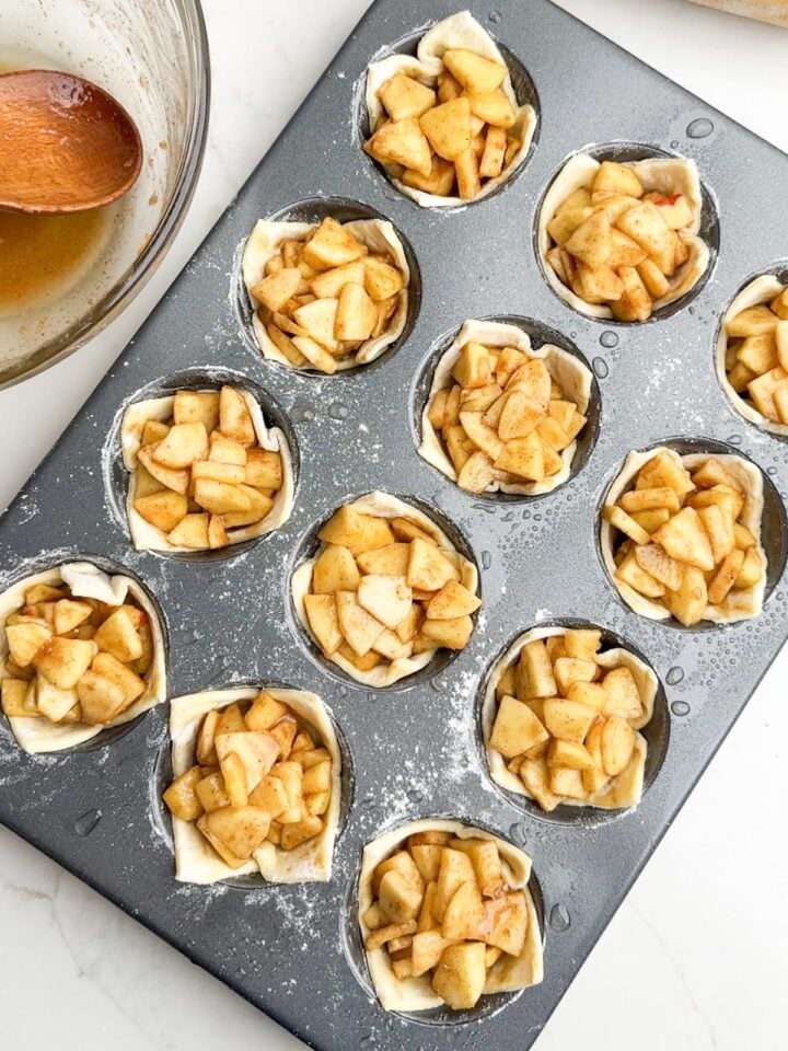 Mini Apple Pies with Puff Pastry (Muffin Tin Recipe) - Midwestern HomeLife