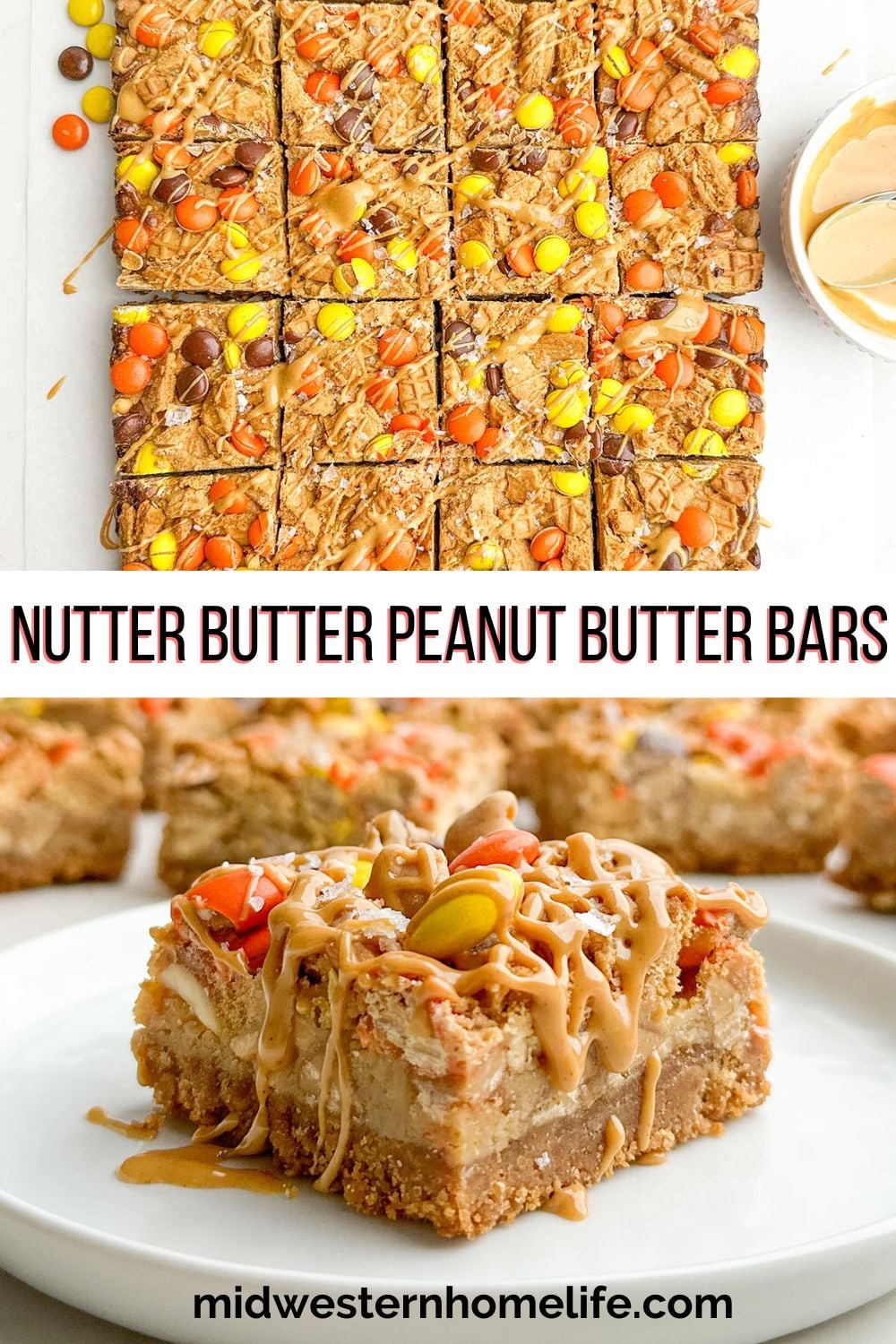 The BEST Nutter Butter Bars - Midwestern HomeLife