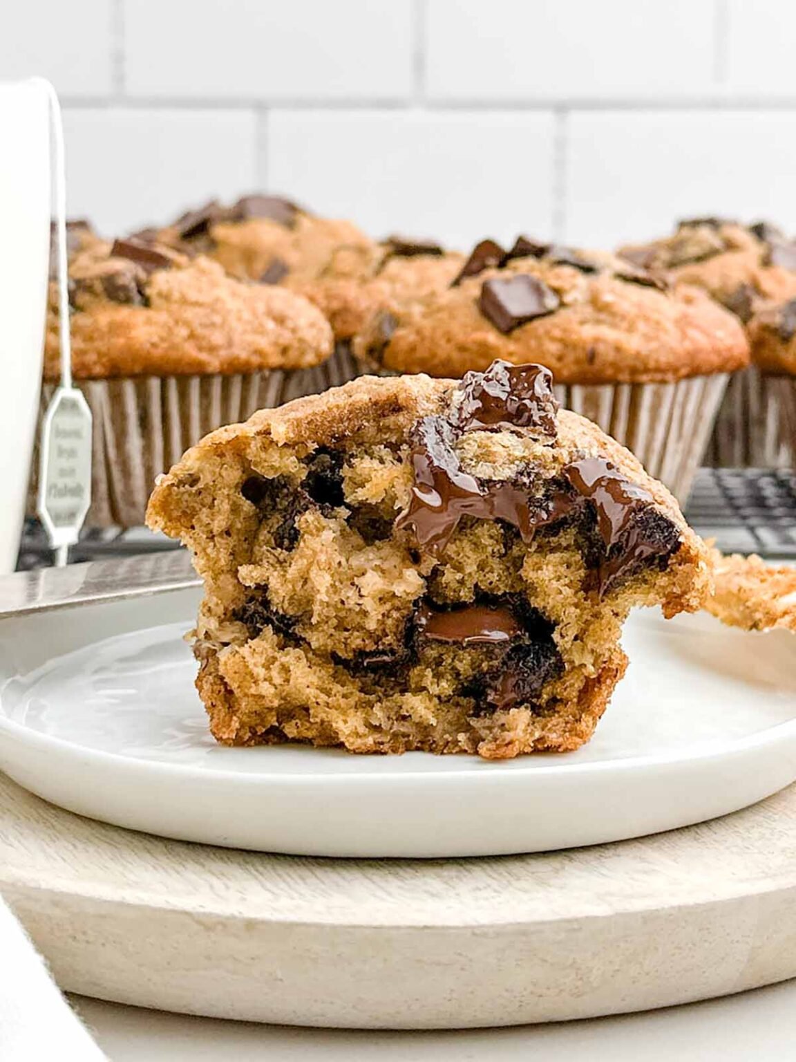 Chocolate Chunk Banana Muffins - Midwestern HomeLife