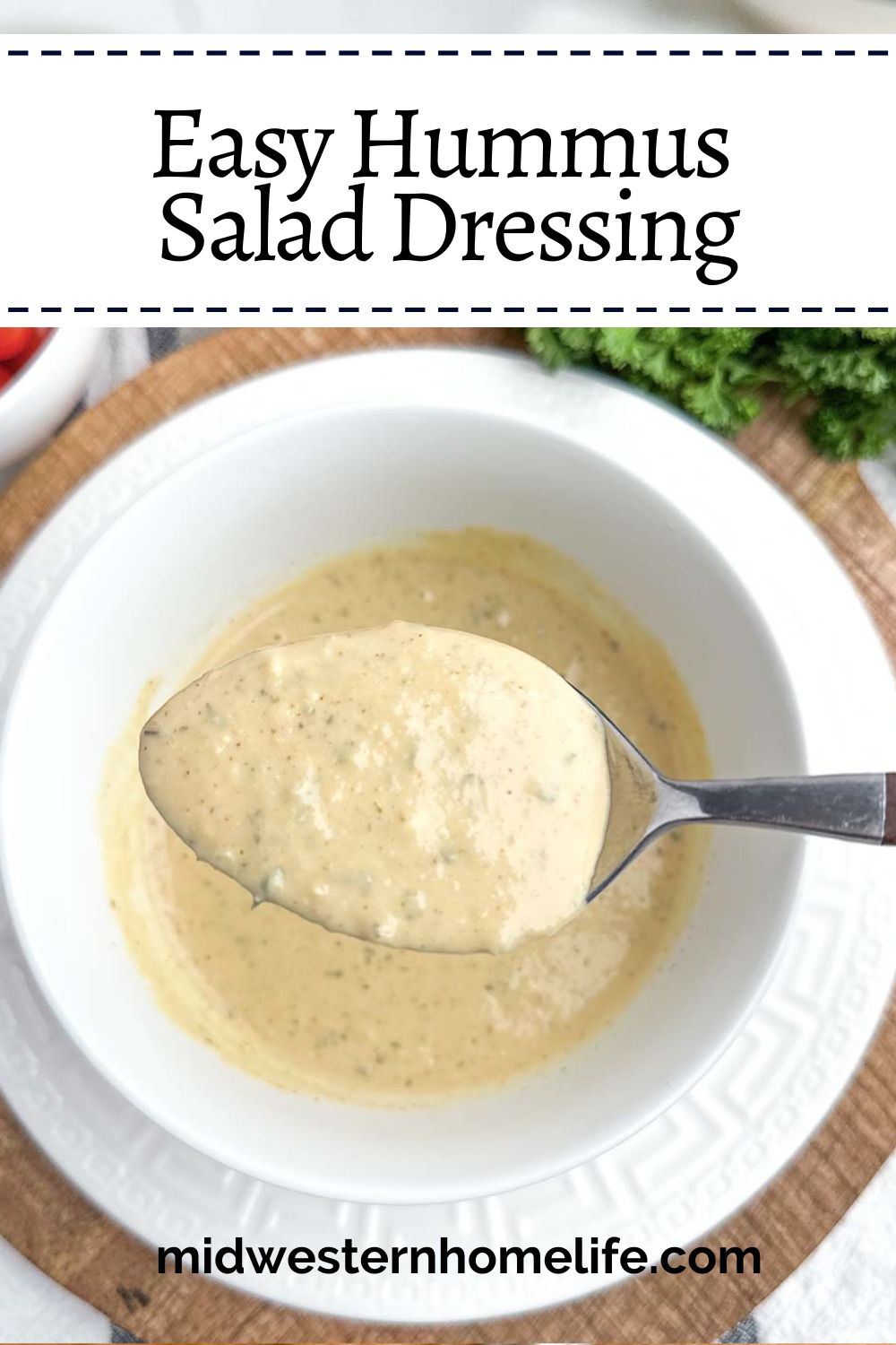 Hummus Dressing Recipe - Midwestern HomeLife