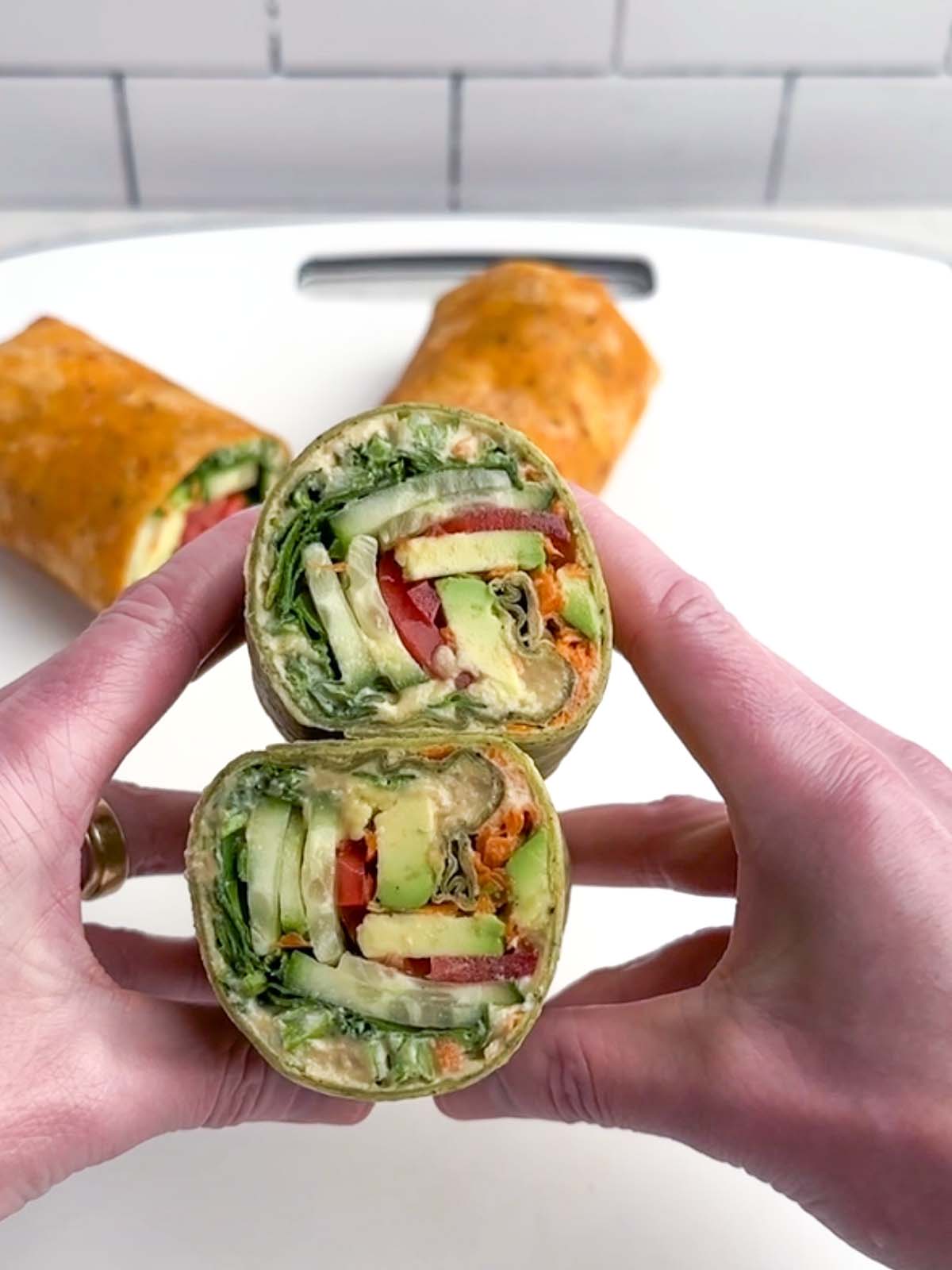 Hummus Wrap with Raw Veggies - Midwestern HomeLife