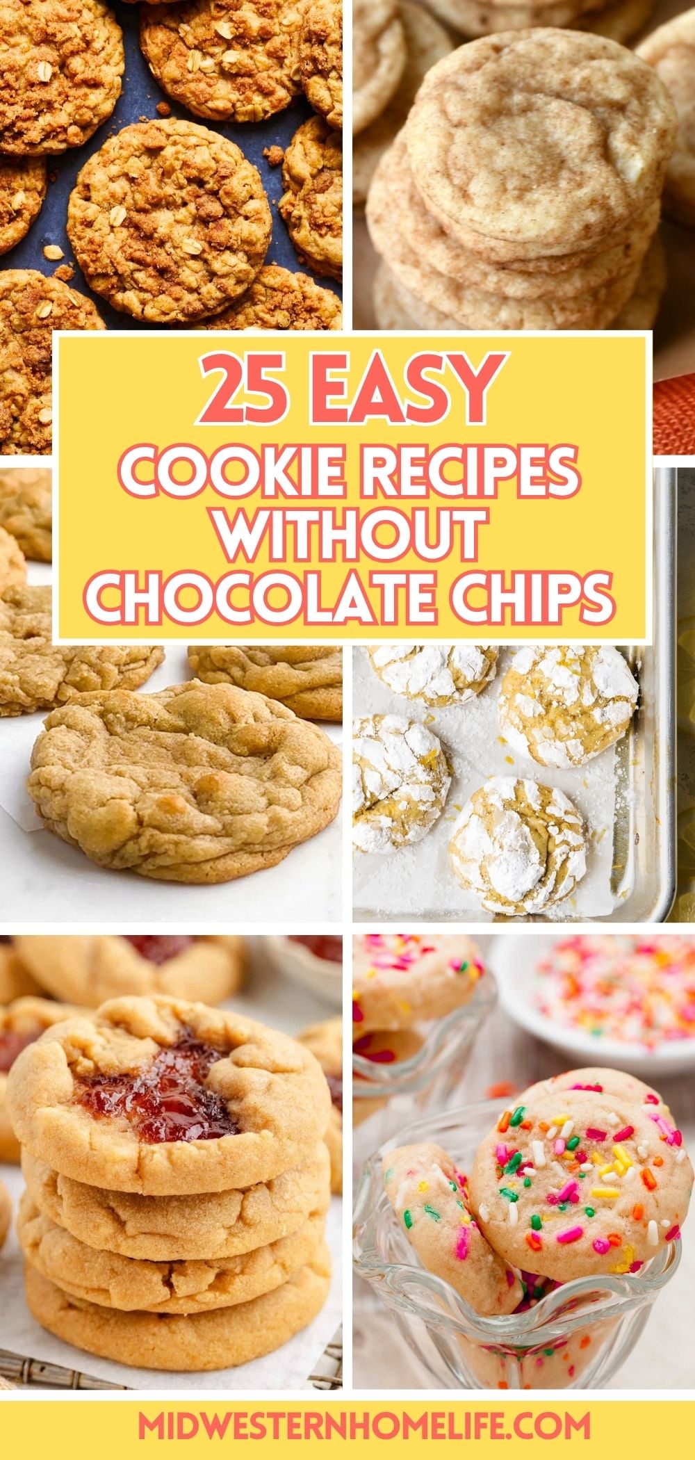 25 Cookie Recipes without Chocolate Chips - Midwestern HomeLife