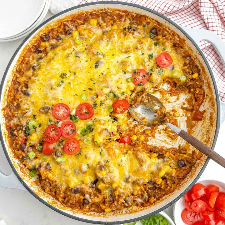Ground Beef Salsa Rice - Midwestern HomeLife